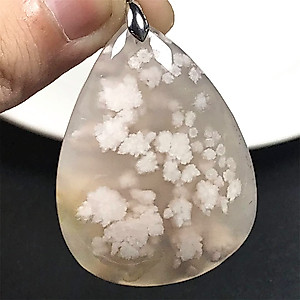 Natural Cherry Agate Pendant Jewelry For Women Men 49x37x12mm Beads Crystal Stone Sliver Gemstone AAAAA