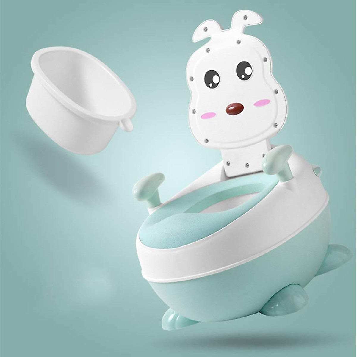 ZYSWP Cartoon Children Toilet, Trainer Chair Soft Splash-Proof Padded Training Seat for Children 1-7 Years Old,Easy Clean