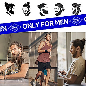 HAVHAF Knotted Mens Hair Ties For Men 5 pcs (Wide, Black) - No damage Crease Breakage Men with Long Hair | For Buns Curly Thick Elastic Hair Ties For Guys | Perfect hairtie For Men