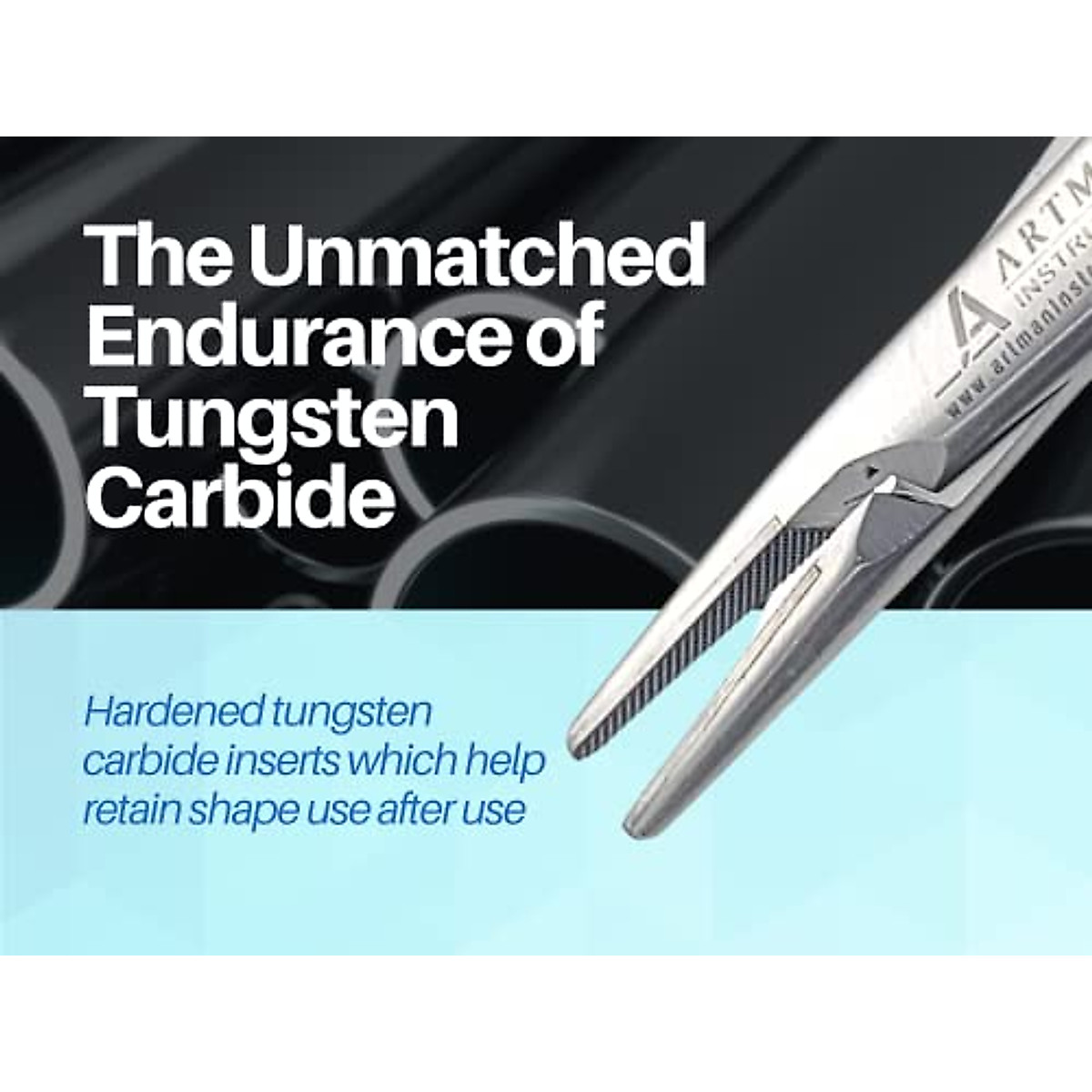 Mathieu Ligature Elastic Placing Pliers 5.5" with Tungsten Carbide Inserts, Separator Placer, Orthodontic Lace Back Tightener ARTMAN Brand