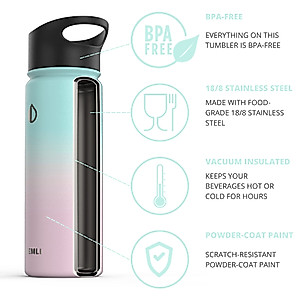 18 oz Tea Infuser Bottle, Tea Thermos, Tea Tumbler with Infuser, Tea Bottle, Tea Infuser Mug, Travel Tea Infuser, Tea Travel Mug, Insulated Tea Mug With Infuser and Lid, Portable Tea Flask, 3 lids