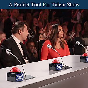 BEAN LIEVE Game Buzzers with Sound - 2 Pack Buzzer Button with Lights, Game Show Buzzers for Family, Quiz Game Buttons Perfect for Game Night & Trivia Club & Classroom (Black)