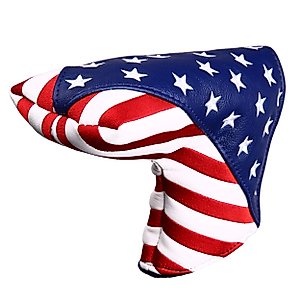 USA Stars and Stripes Golf Putter Head Cover Blade Putter Covers for Scotty Cameron Taylormade Odyssey Golf Builder