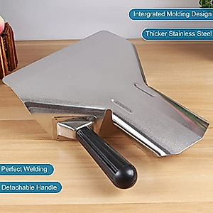 French Fry Scoop, Popcorn Scoop and Dredge Bundle, Miao'er Popcorn Scooper for Popcorn Machine, Stainless Steel, Easy to Use