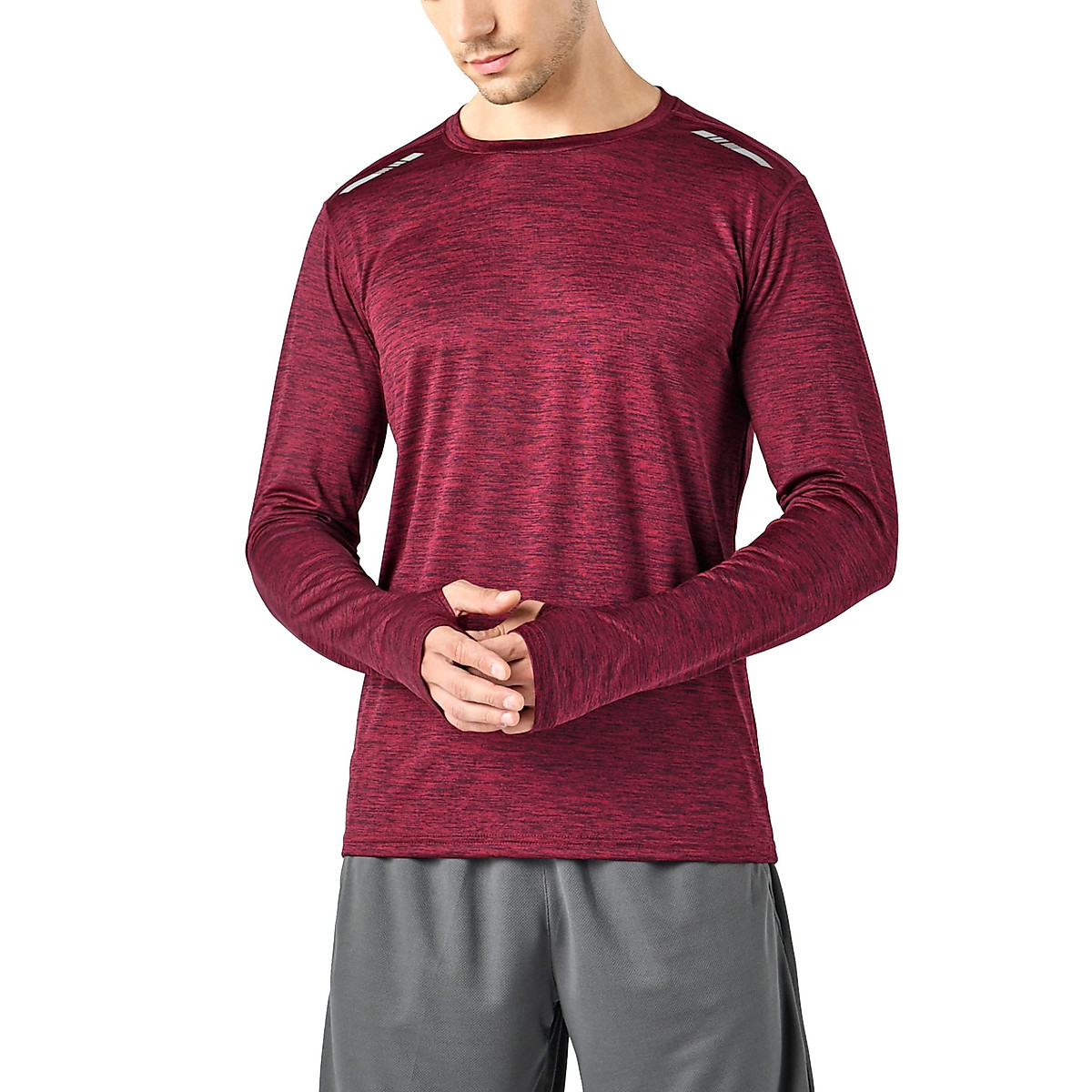 3 Pack: Men's Long Sleeve T Shirts, Dry Fit UV Sun Protection Outdoor Hiking Athletic Active Tops with Thumb Holes (Set 2, XX-Large)