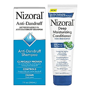 Nizoral Anti-Dandruff Shampoo, 7 oz + Deep Moisturizing Conditioner, 11 oz Bundle