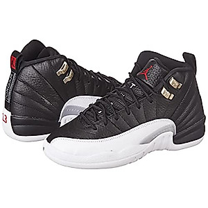 Jordan Boy's Air Jordan 12 Retro (Big Kid) Black/Varsity Red/White 4 Big Kid M