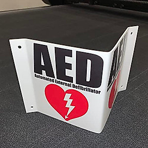 AED Sign 3D Projecting Location Inside AED Signs For Workplace or Wall