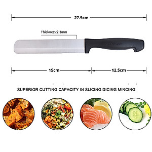 POLYGUARDS 10.5 inch Chef Knife, Stainless Steel Kitchen Cooking Knife, Professional Chef's Knives