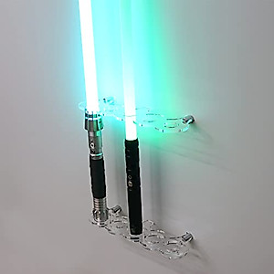 WANLIAN Lightsaber Stand Lightsaber Wall Mount Lightsaber Display Stand Vertical Lightsaber Holder Acrylic Lightsaber Display Stand for Display Lightsaber Wall (Transparent 5 Holes)