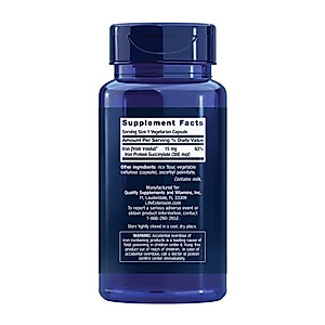 Life Extension Iron Protein Plus – Highly Absorbable Form of Irons Supplement for Red Blood Cell & Protein Production – Once Daily - Gluten-Free, Non-GMO, Vegetarian – 100 Capsules