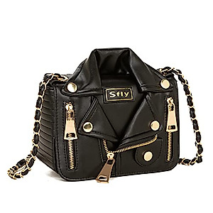Sfly Women Satchel Chain Strap Shoulder Bag Leather Crossbody Handbags Ladies Evening Clutch Purse Unique Cute Jacket Bag