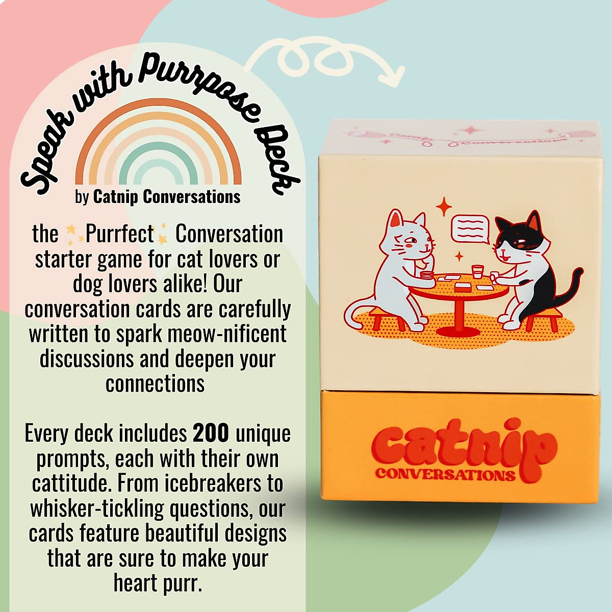 Catnip Conversations Cards - Artfully Designed to Inspire Meaningful Conversations