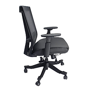 We're it, The Chair That Moves with You! Twyst Series, Flex Mesh Back Task Chair with Adjustable Arms and Seat Slide in Black