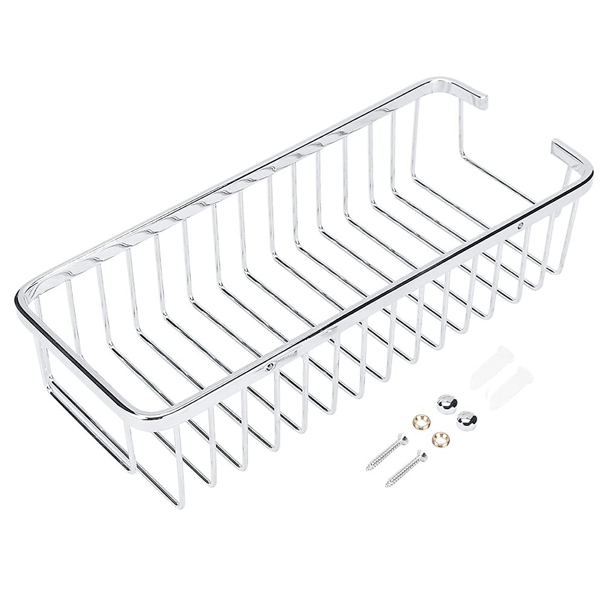 Bathroom Shelf Organizer, Stainless Steel Wall Mounted Holder Storage Basket Shelf, Shower Caddy Storage Kitchen Rack for Bathroom Kitchen (30CM)