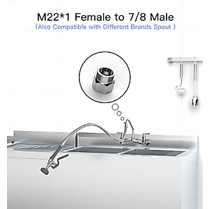 FAUAID Pre Rinse Spray Valve with 45” Stainless-Steel Pre Rinse Hose,1.42 GPM Pre Rinse Sprayer Commercial Sink Sprayer with Ergonomic Handle Commercial Faucet Parts,Fit for Dish Washing Sprayer（Gray）