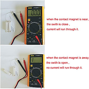 Gufastore 10pcs Surface Mount Alarm 10W 100V 0.5A in Max Magnetic Contact Ideal for Door Window Security with Lead Wire and 3M Adhesive Paper