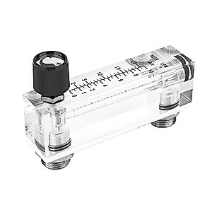 Gas Flowmeter LZM-6T Flowmeter Panel Type Flowmeter Acrylic PMMA Adjustable Panel Type Gas Flow Meter Tester 1~10LPM 1/4"BSP M181.5 with Control Valve for Oxygen Air Gas