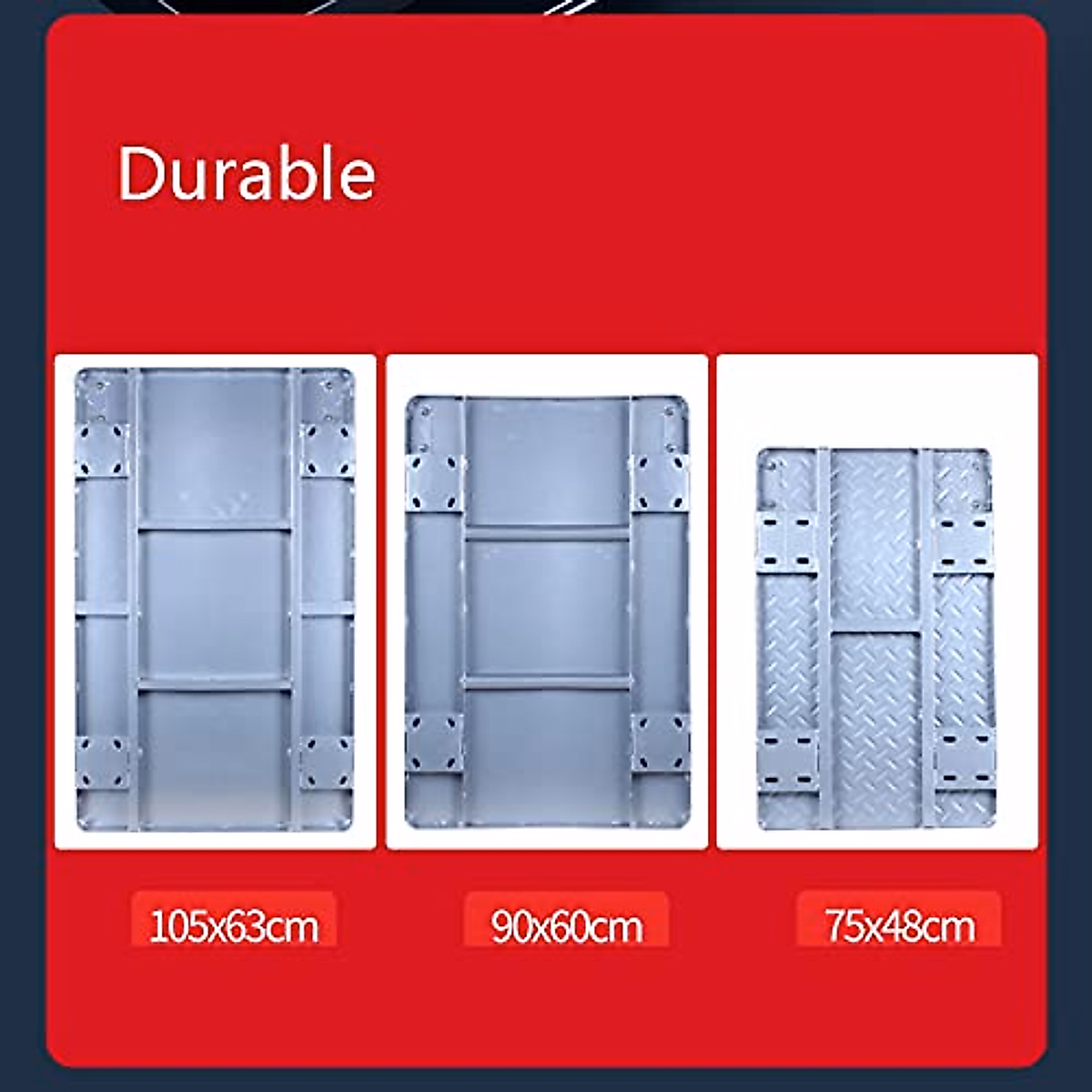 Generic Flatbed Hand Cart Folding Platform Truck Steel Chassis and Handle Moving Push Hand Truck for Warehouse Basements Rolling Flatbed Cart Easy Transport Heavy Duty Flatbed Cart (Size : 75 Mute f