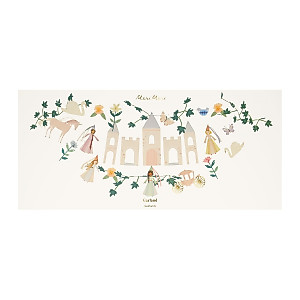 Meri Meri Princess Party Garland (Pack of 1). 6' Meri Meri Garland, Measures 10' Including Excess Cord, Princess Birthday Party Decorations, Enchanted Forest Decorations