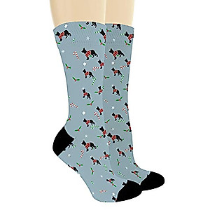 Dog Lovers Gift German Shepherd Socks Dog Print Christmas Accessories 1-Pair Novelty Crew Socks