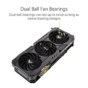 ASUS TUF Gaming NVIDIA GeForce RTX 3090 Ti OC Edition Graphics Card (PCIe 4.0, 24GB GDDR6X, HDMI 2.1, DisplayPort 1.4a, Dual ball Fan Bearings, Military-grade Certification, GPU Tweak)