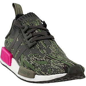 adidas Originals Men's NMD_R1 Primeknit Running Shoe, Utility Grey/Utility Grey/Shock Pink, 12.5
