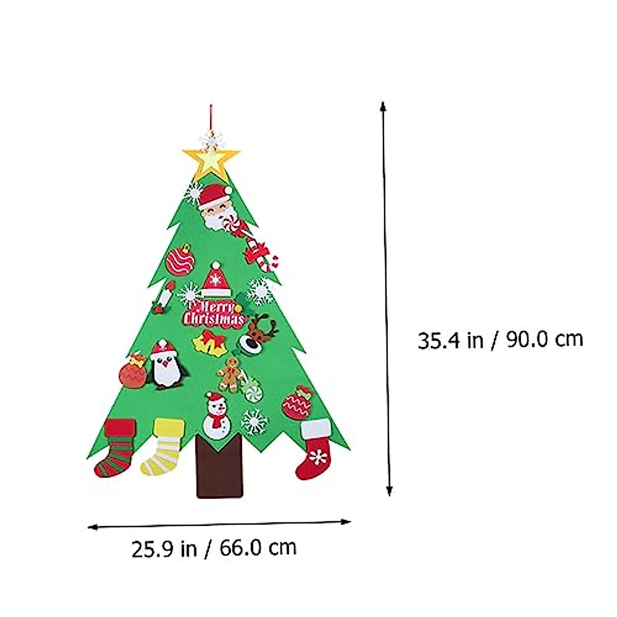 TOYANDONA Felt Christmas Tree Toddler Gift Kids Suit Blush Decor Childrens Nativity Set for Kids Felt Xmas Tree Ornament Xmas Party Favor Xmas Decorations Christmas Wall Hanging Without 3d