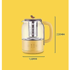 New Health Pot Household Multifunctional Glass Kettle Electric Tea Pot Hot Water Dispensers Electric Kettle Flower Teapot Automatic Electric Stew Bird's Nest Pot 800Ml B,800Ml (Color : A, Size : 800