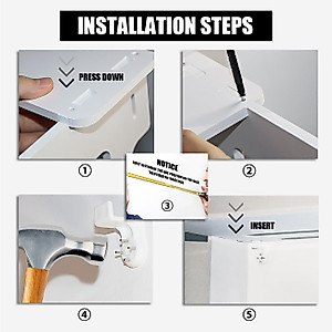 Projector Mount Shelf, Projector Wall Mount Shelf 2 Layers Wall Mount Floating Shelves Wall Hanging Shelf for Router Projector Camera TV Accessories 2 Installation Methods Ventilation Design