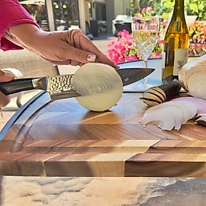 HACIENDA ART & HOME Chef Knife 8 Inch, Hammered Steel, Ultra Sharp Professional High Carbon Stainless Steel Knife for Home & Restaurant, Gift Quality Box – Perfect for Home, Chefs, and Gifts