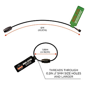 Ergodyne Squids 3708 Wire Cable Loop Tool Tethering Attachment, Screw Gate Opening, Weight Rating 3lbs, 6-Pack