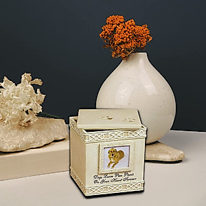 Comfy Hour 6" Porcelain Angel Star Pet Urn for Dog, Brown, Pet In Loving Memory Collection