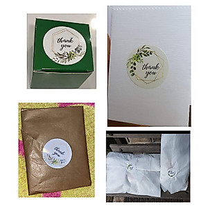 500 Pcs/Roll 1.5inch Thank You Stickers with Flowers Holiday Envelope Adhesive Sticker Craft Stickers Scrapbooking Decorative Sealing Stickers for Christmas Gifts, Wedding, Party