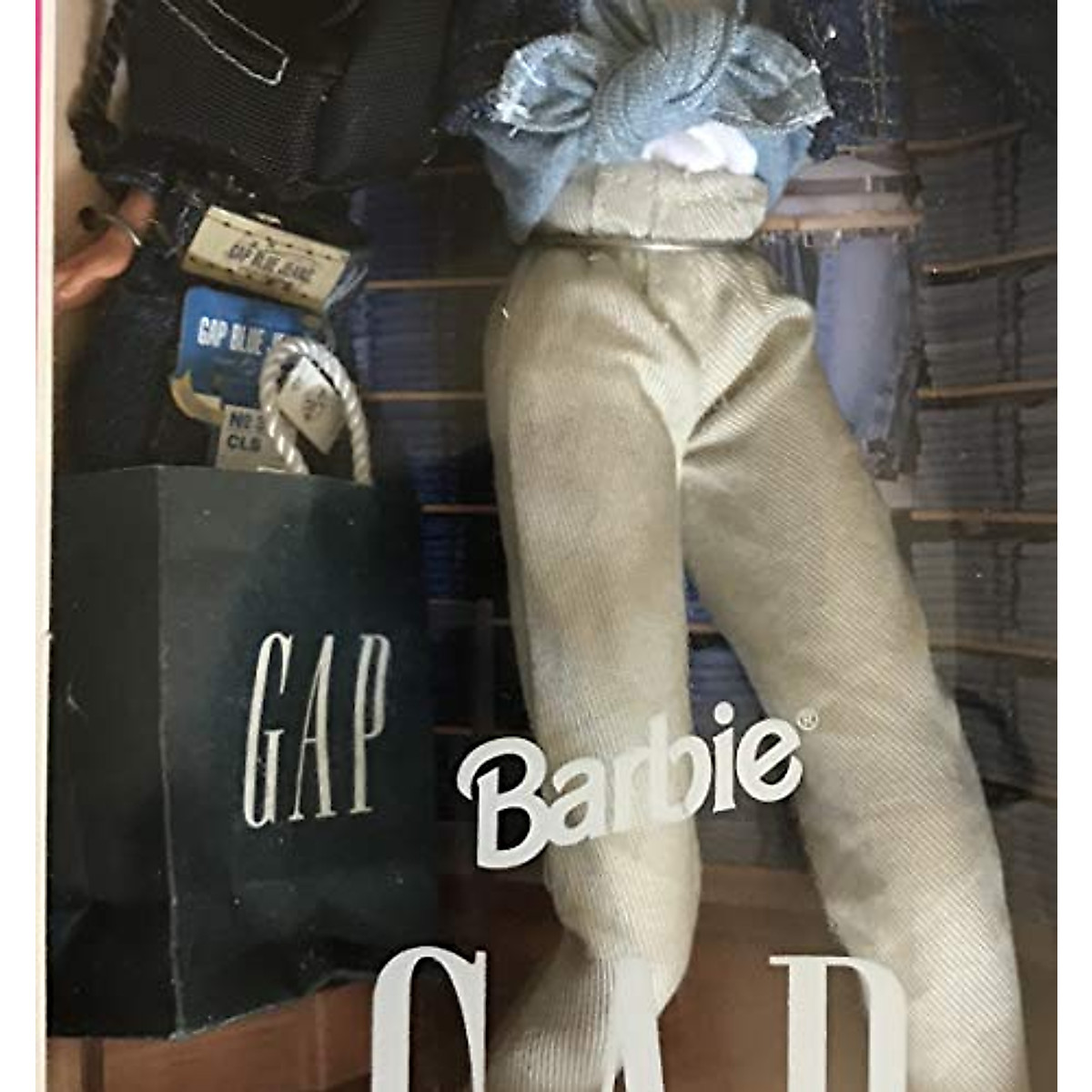 Barbie Gap Doll w Black HAT has Gap Decal, Black Backpack has Gap Decal, Pair Gap Blue Jeans, & More (1996)