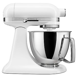 KitchenAid KSM3316XWH Artisan Mini Stand Mixers, 3.5 quart, White (Renewed)
