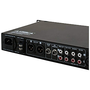 Denon DN-312X Professional 12-Channel Line Mixer with Priority; 6 HDHQ Combination Inputs with MIC, Phantom and Line Selector Switches; 6 Mono (3 stereo) RCA Inputs, 1U Rack Mountable