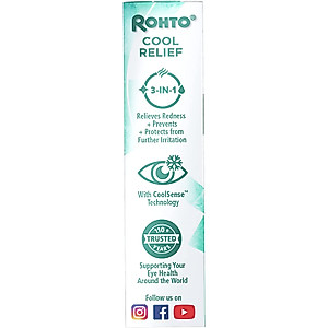 Rohto Cool Redness Relief Eye Drops 0.4 Fl Oz