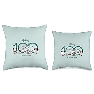 Disney 100 Years of Wonder Mickey & Pals Muted Cute D100 Throw Pillow, 18x18, Multicolor