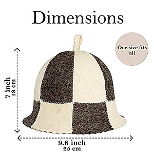 SHSH trade group Ukrainian Wool Sauna Hat Embroidered Cell - Sauna Hat Finnish - Ukraine Sauna Hat Wool - Russian Banya Hat for Men - Sauna Hat for Men - Sauna Hats Russian