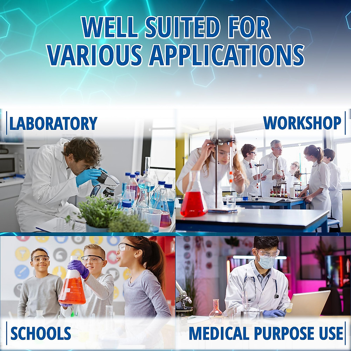 Plastic Beaker 400ml / 13.5 oz Set of 50 by Maryland Plastics – Clear Graduated Disposable Beakers with Pour Spout – Ideal for Resin Mixing, Science Labs, and Home Use