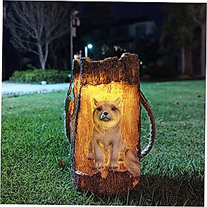 Enhance Your Garden Decor with Resin Animal-Themed Solar Hanging Lantern - Waterproof Outdoor Courtyard Lighting for Balcony and Patio