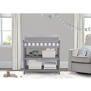 Delta Children Eclipse Changing Table with Changing Pad, Grey