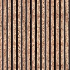 Yun-aeon Natural Wood Peel and Stick Wallpaper Wood Slats - 17.3"x 160" Tan Self-Adhesive Waterproof Vinyl Removable Wall Paper for Wall Decor Bedroom
