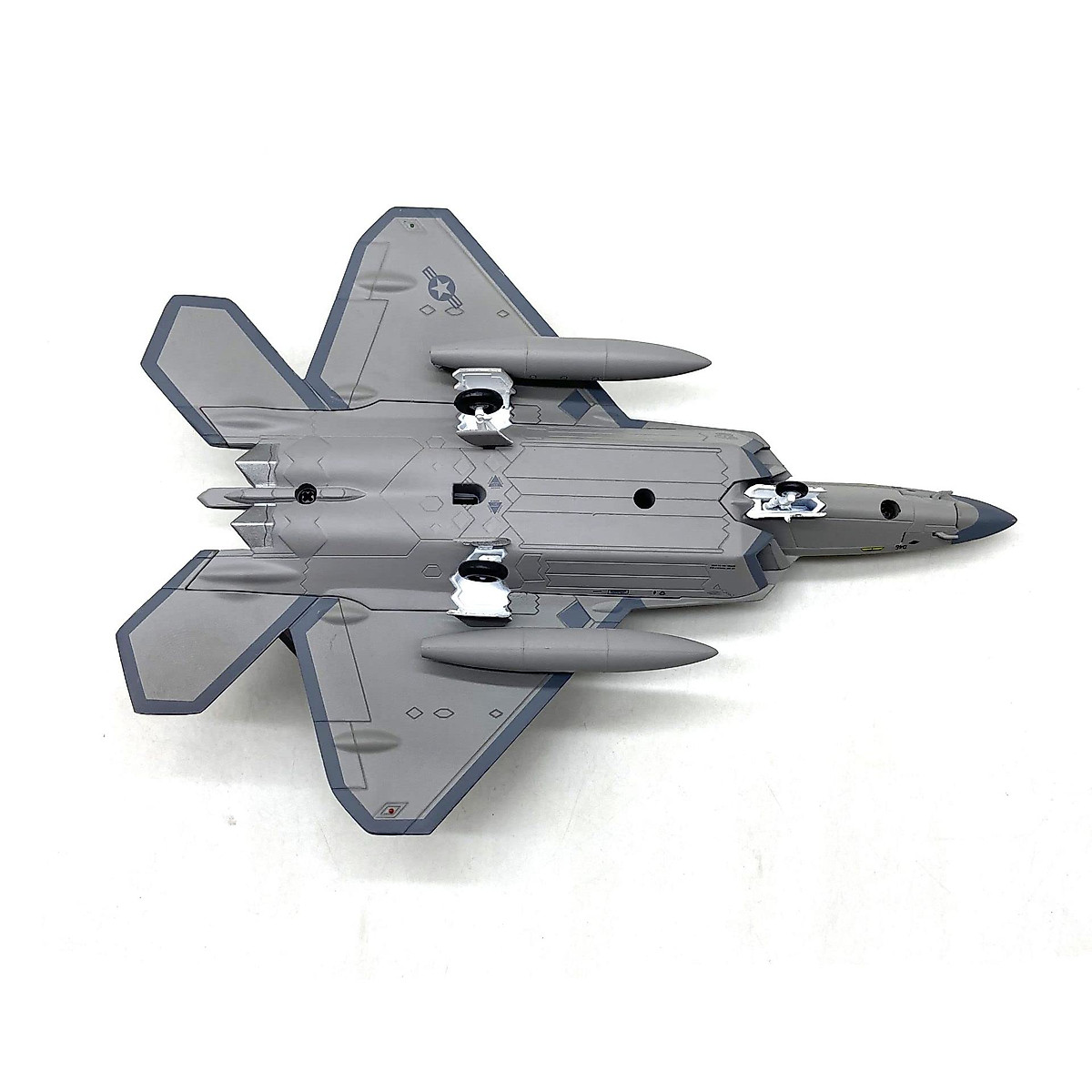 TECKEEN 1/100 Scale US F22 Raptor Stealth Fighter Model Plane Alloy Fighter Military Model Diecast Plane Model for Collection