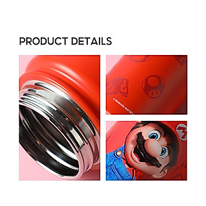MINISO Super Mario Bros Collection Stainless Steel Water Bottle with Handle - 900mL