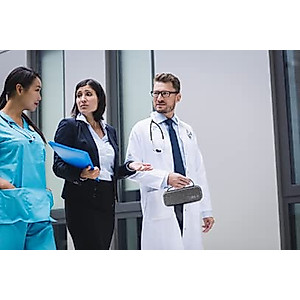 Ever Ready First Aid Stethoscope Case, Grey, with Rubber Grip Handle, Includes a Dual Head Stethescope, Titanium Shears,and 2 Penlights Black & Silver