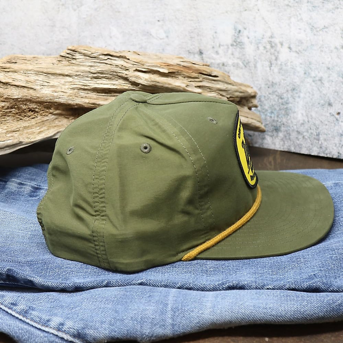 WHISKEY BENT HAT CO. Certified Original Whiskey Bent Patch Adjustable Snapback Hat (US, Alpha, One Size, One Size, Green -Sarge-)