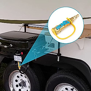 Stanbroil 1/4" RV Propane Quick Connect Adapter for Propane Hose, Propane or Natural Gas 1/4" Quick Connect or Disconnect Kit - Shutoff Valve & Full Flow Plug