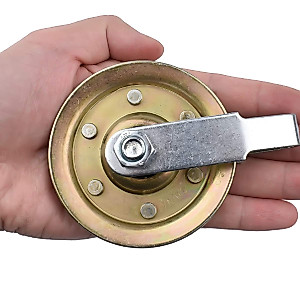 Heavy Duty Garage Door 3" Pulley Kits, 3/8" bore 200LB Load Rating, Kits Including 2 Stationary Pulleys and 2 Rear Wheel Pulleys with Clevis Fork, 2 Bolts 3/8-16 x 2 Long and 2 Serrated Flange Nuts